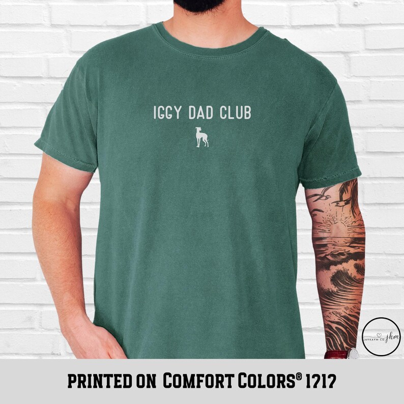 Italian Greyhound Dog Dad Comfort Colors Shirt, Iggy Dad Tshirt, Iggy ...
