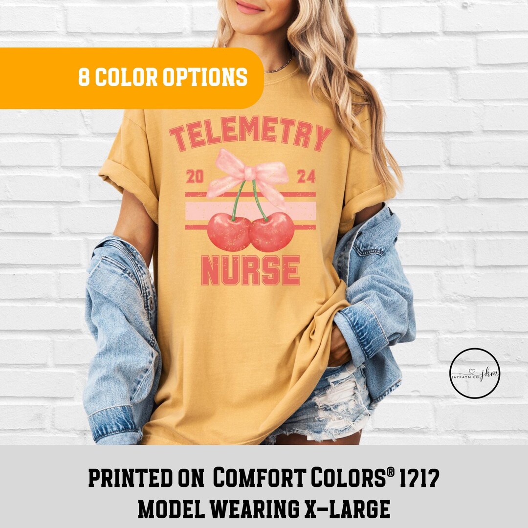 Comfort Colors® Retro Telemetry Nurse Shirt, Vintage Tele Med Nurse ...