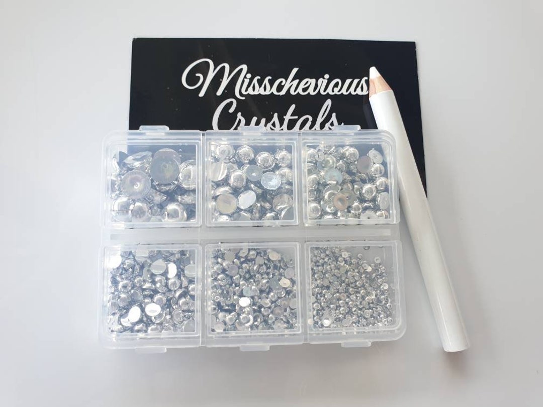 Metallic Silver Flatback Pearl - Etsy