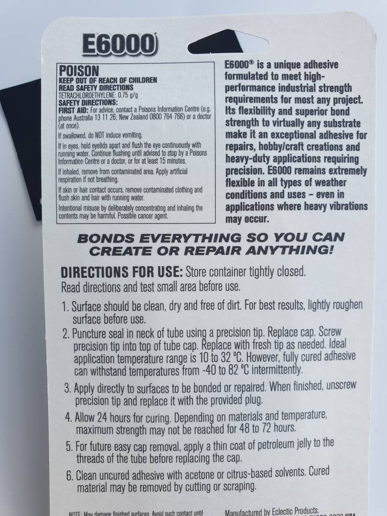 E6000 1oz glue with precision tips — Glamour Crystals