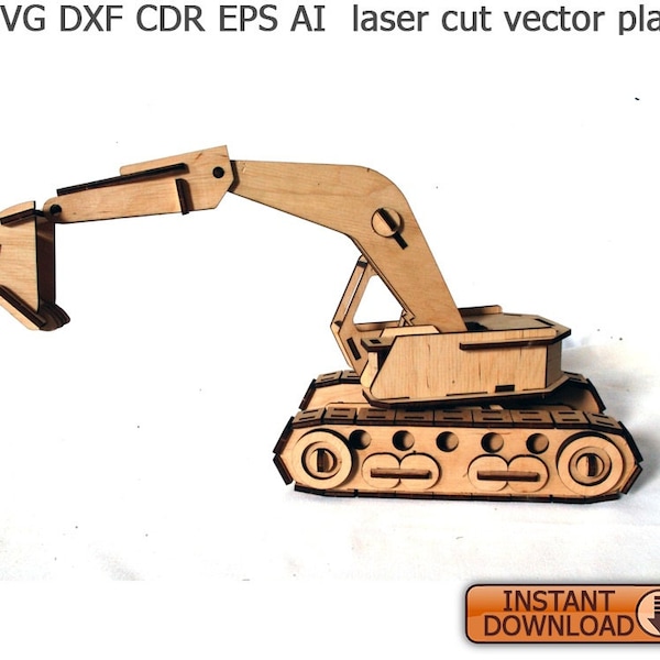 Excavator Laser File - Etsy