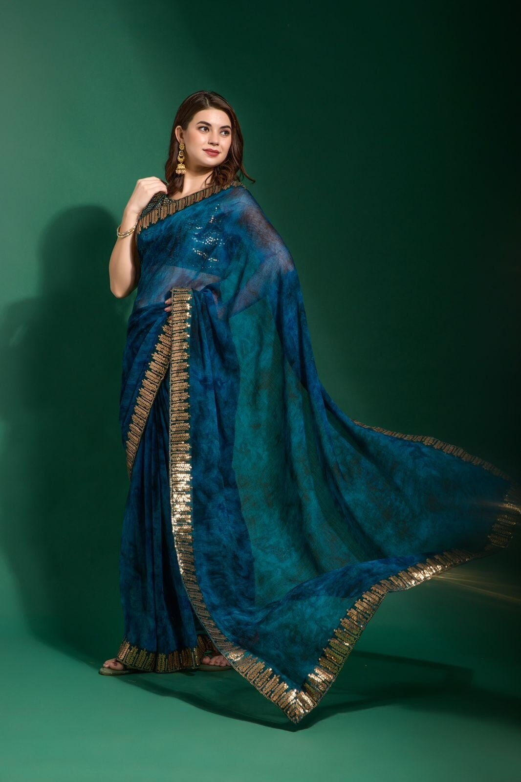 Royal Blue Color Saree