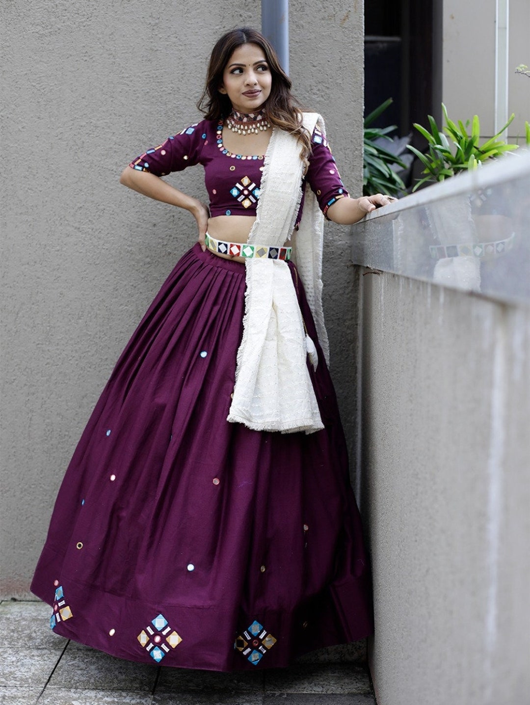 Wine Color Designer Lehenga Choli Made by Ikonikbez Wedding Outfit ...