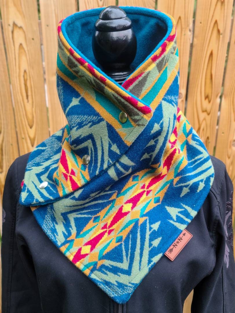 Medium Western Wool Cowl in echo Peaks Sage Pendleton Wool - Etsy