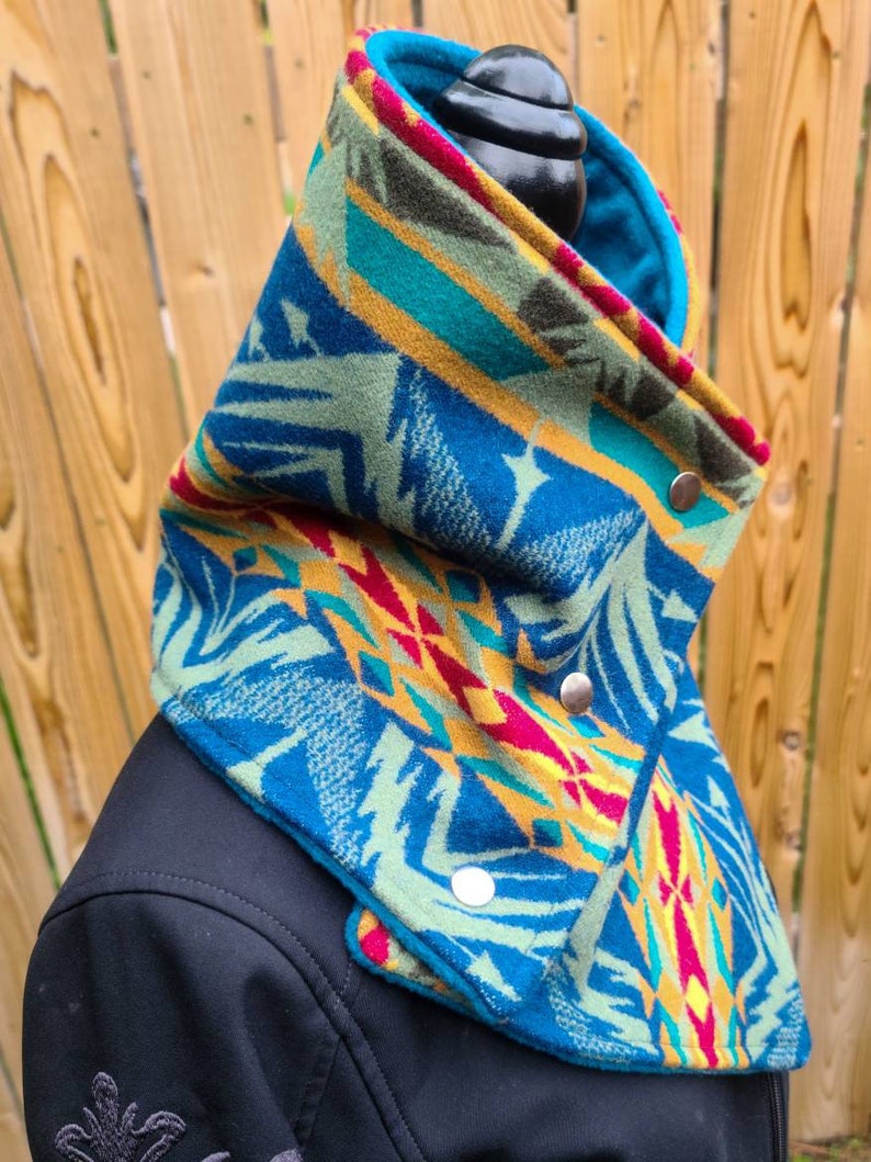 Medium Western Wool Cowl in echo Peaks Sage Pendleton Wool - Etsy