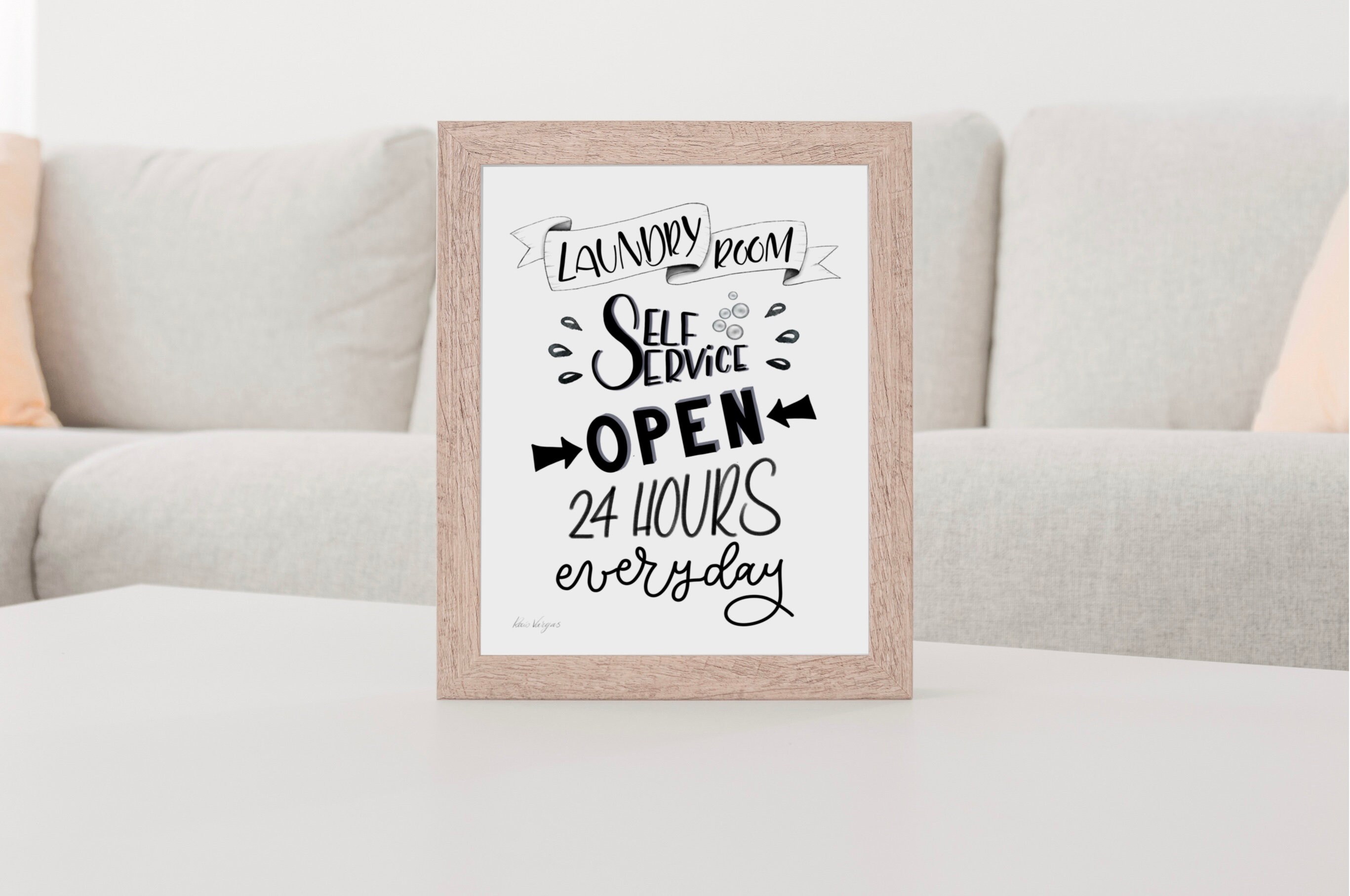 Lámina DESCARGABLE Para Cuarto De Lavadora. Lámina Laundry Room ...