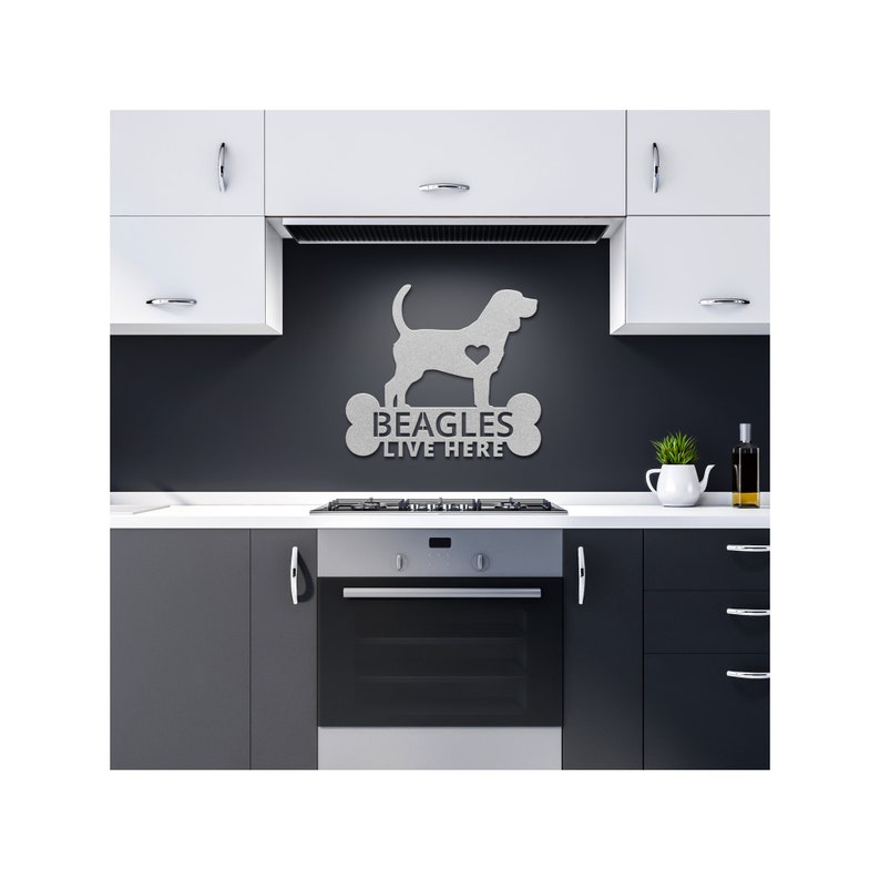 Beagles Live Here Metal Wall Art, Home Decor, Door Hanger, Beagle Dog ...
