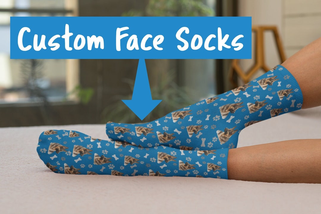 Custom Dog Socks, Personalized Pet Photo Socks, Pet Face Sock, Cute ...