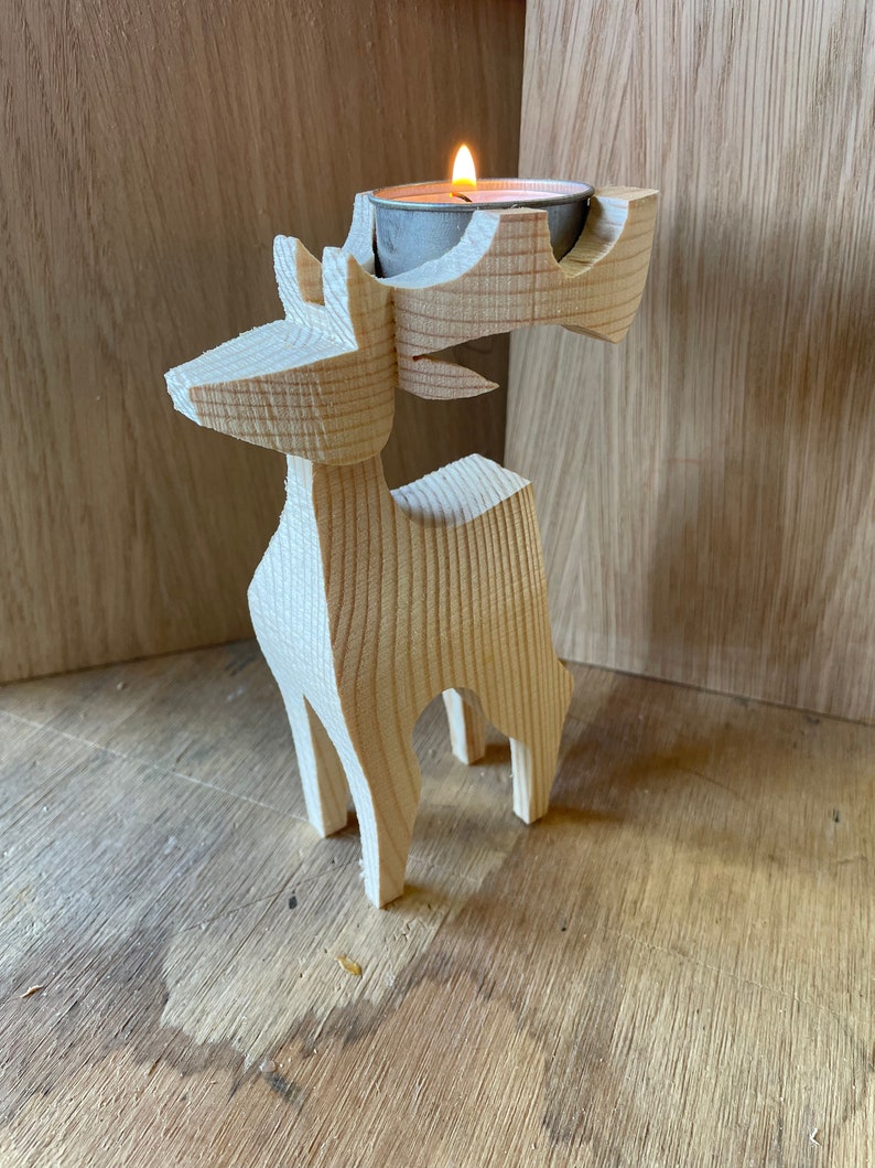 Tea-light Holder Bandsaw Reindeer (mkii) Plans With Instructions (PDF ...