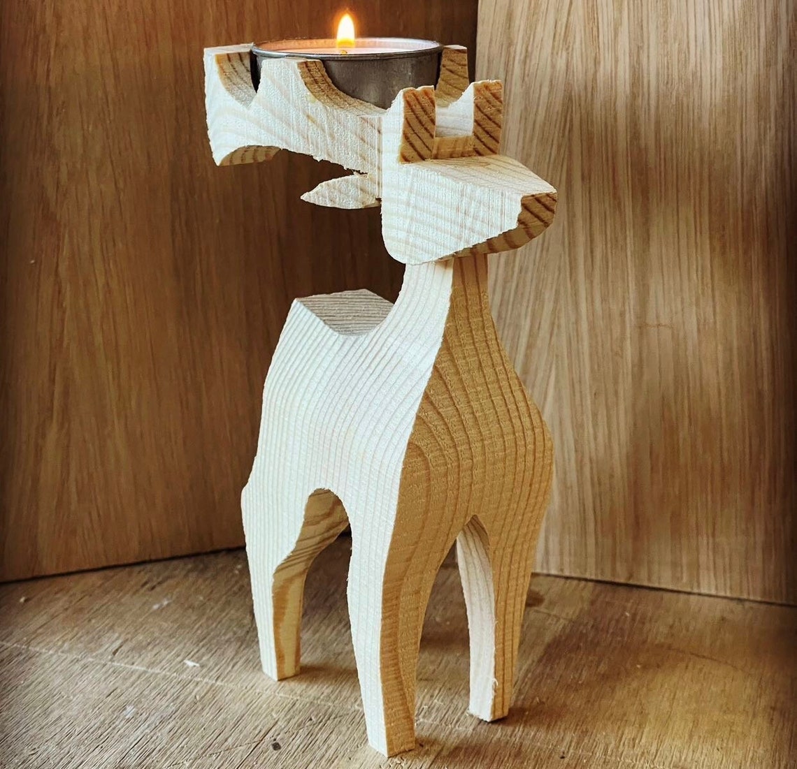 Tea-light Holder Bandsaw Reindeer (mkii) Plans With Instructions (PDF ...