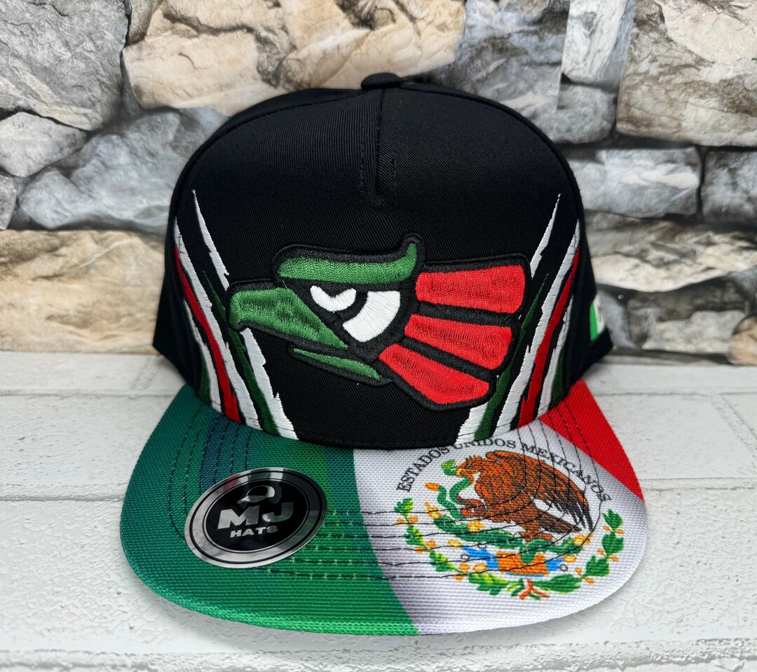 Hecho En Mexico Hat | 3D Embroidered | Aguila Mexicana Adjustable ...