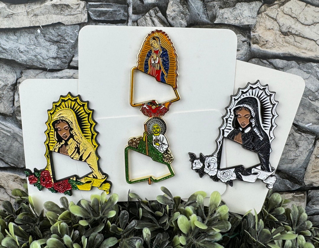 San Judas Pin | Virgen Guadalupe Hat Pin | Pin Para Gorras - Etsy
