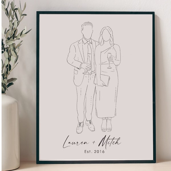 Custom Line Drawing - Etsy