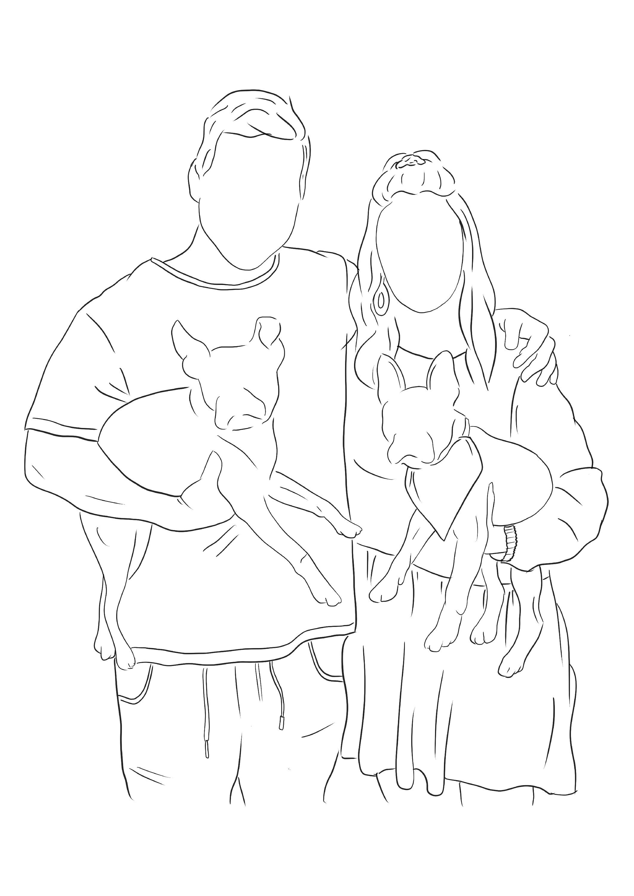 CUSTOM LINE DRAWING Custom Print Line Art Line Drawing - Etsy Australia