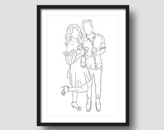 Custom Line Drawing | Etsy