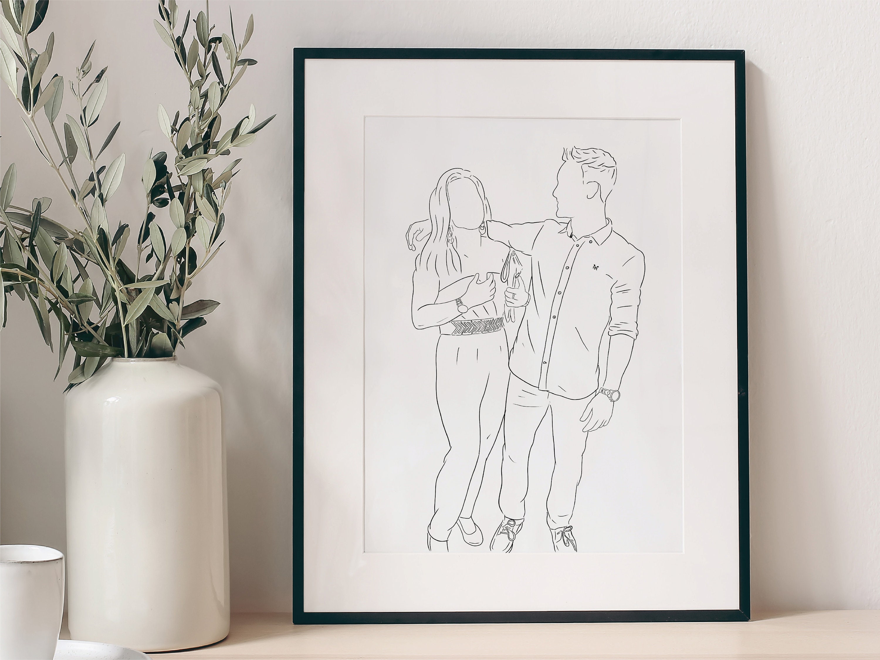 CUSTOM LINE DRAWING Custom Print Line Art Line Drawing | Etsy