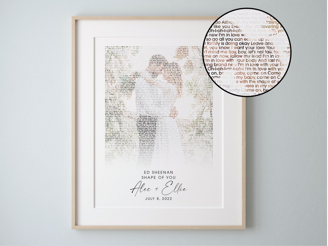 Wedding Song Lyrics Print Personalised Wedding Gift Custom - Etsy