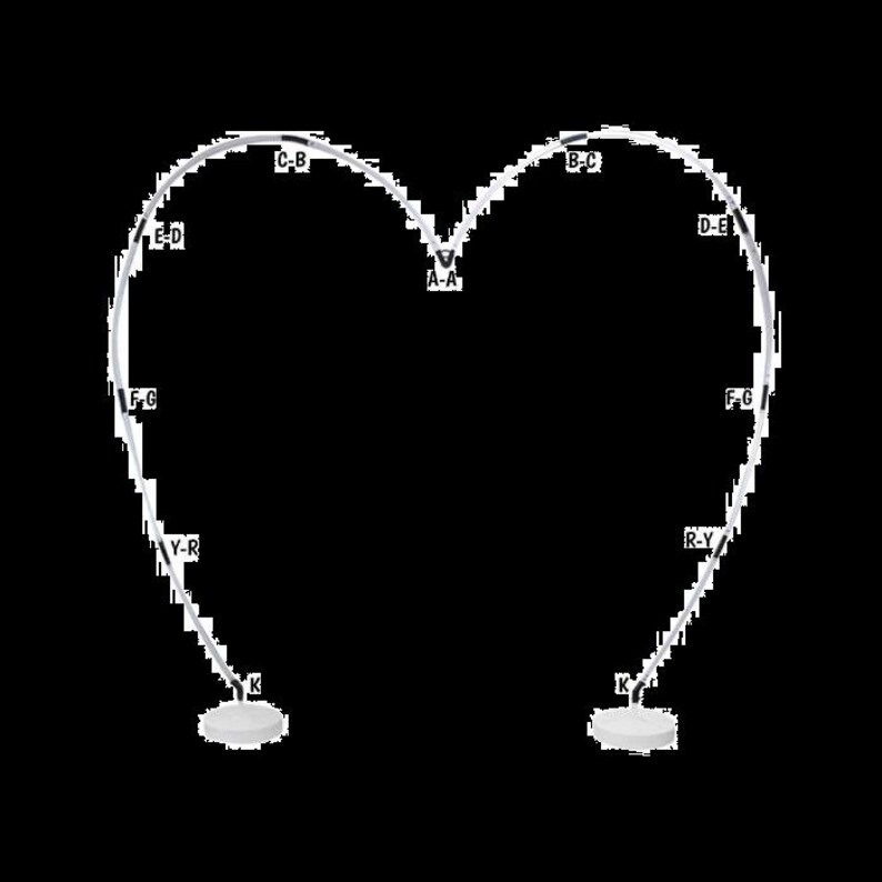 Heart Arch Frame Kit With Column Stand for Party Decoration Balloon ...