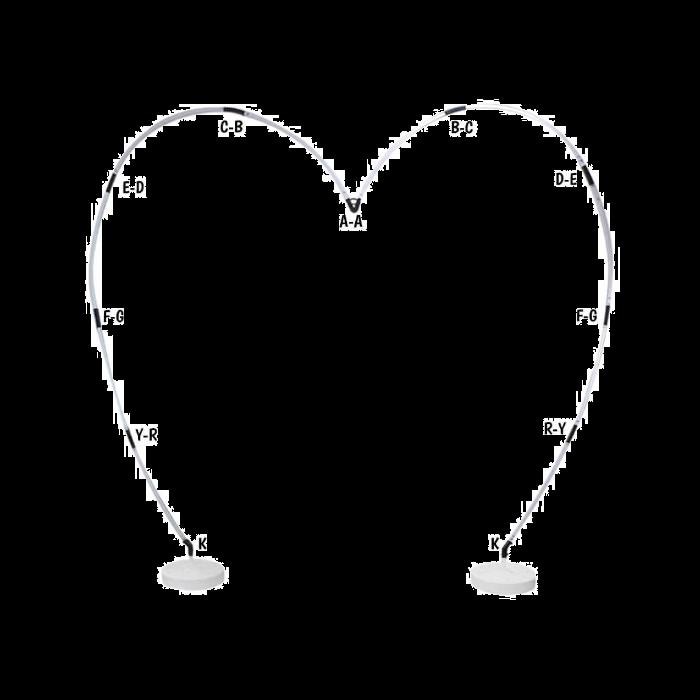 Heart Arch Frame Kit With Column Stand for Party Decoration Balloon ...