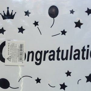 Congratulations Balloon Stickers/ Wall Stickers - Etsy