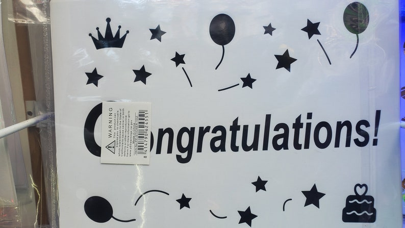 Congratulations Balloon Stickers/ Wall Stickers - Etsy