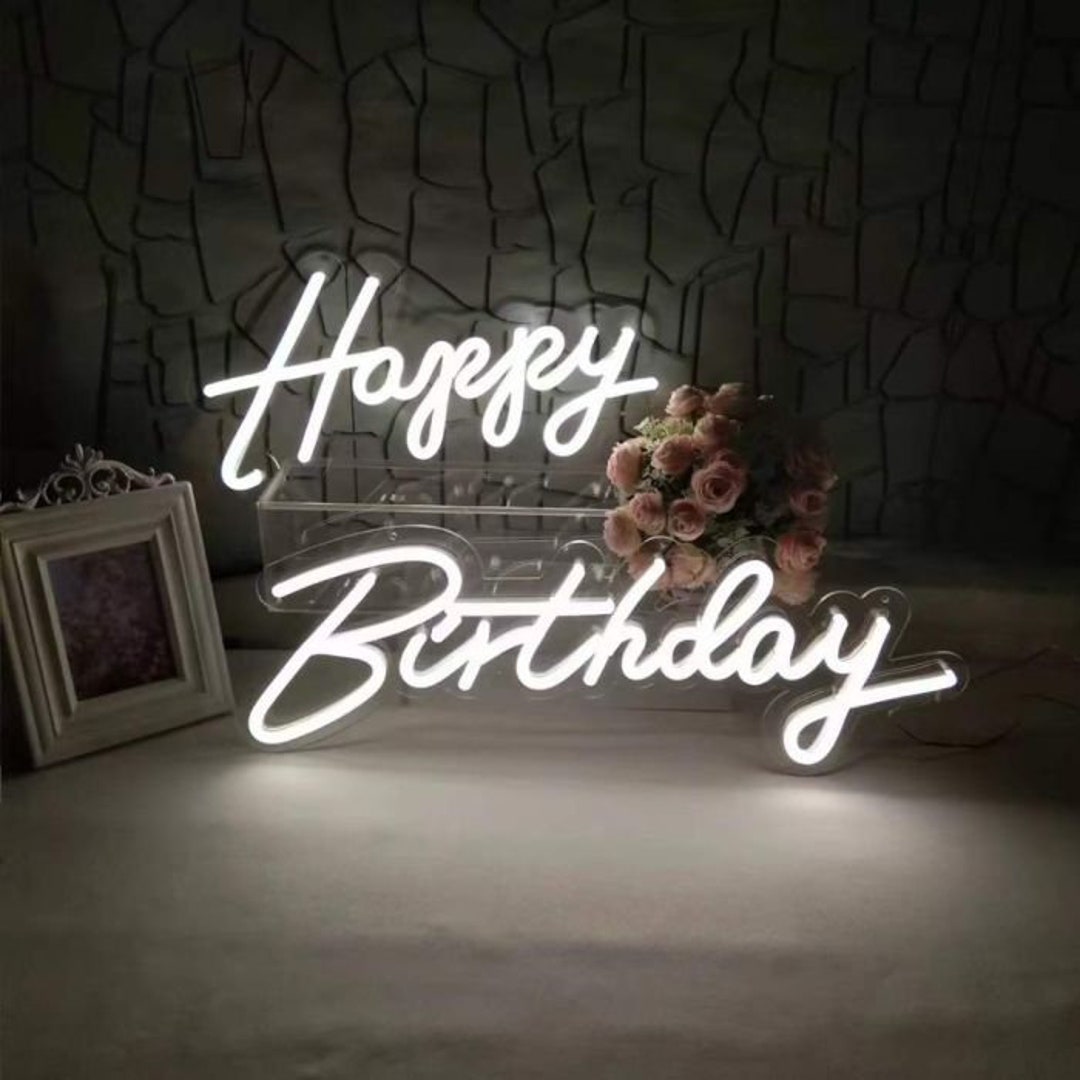 LED Light up Sign Happy Birthday Digital Sign - Etsy