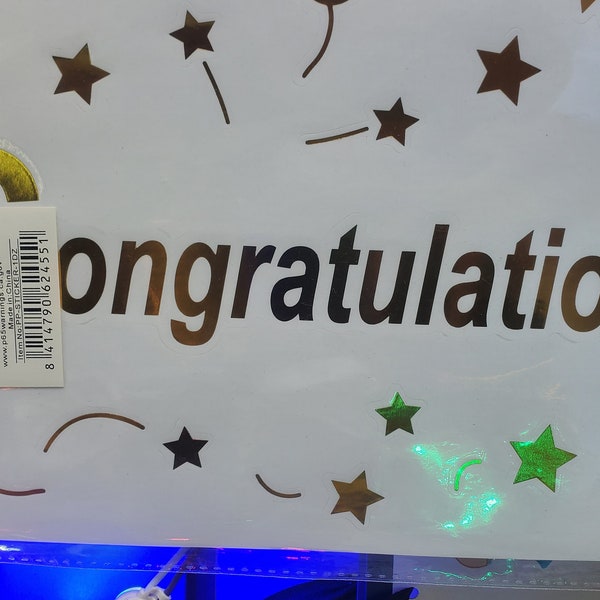 Congratulations Stickers - Etsy