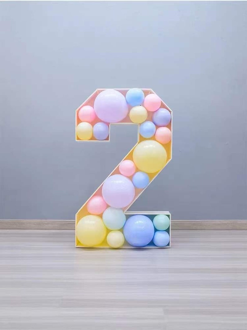 4ft Mosaic Balloon Frame Number Pre-cut Kit Number Cut-out Extra Large ...