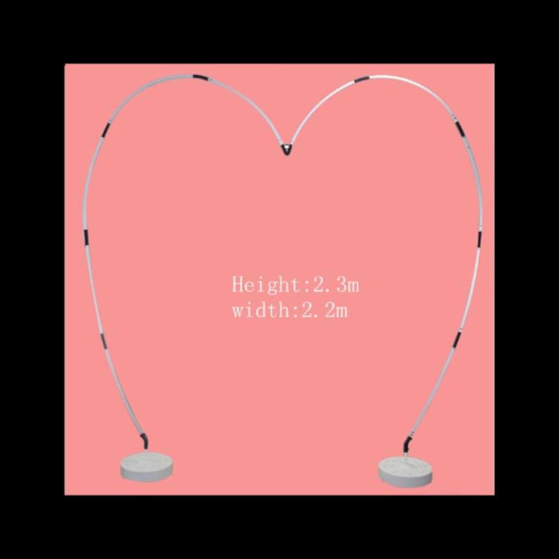 Heart Arch Frame Kit With Column Stand for Party Decoration Balloon ...