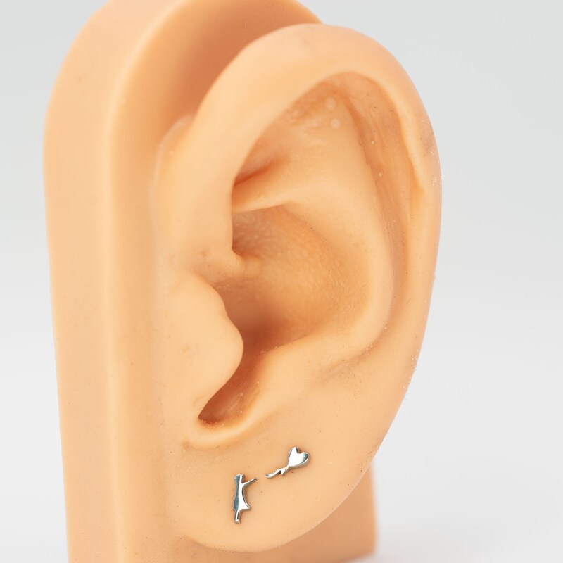 Flat Back Stud Earrings - Etsy