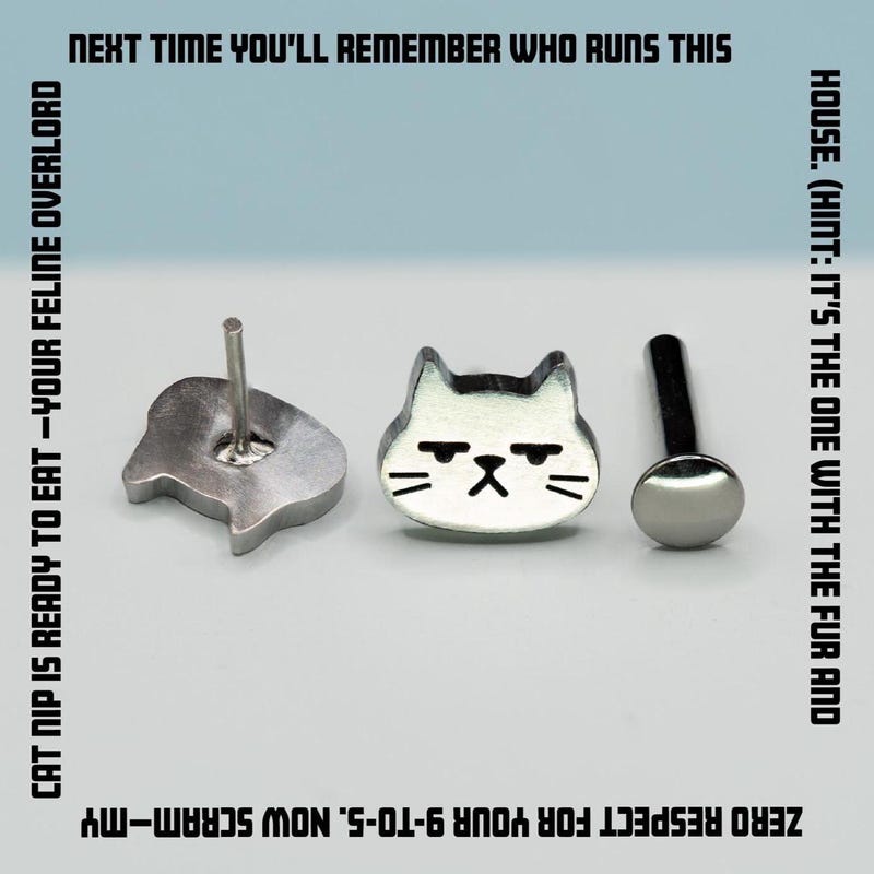 Flatback Cat Studs - Etsy