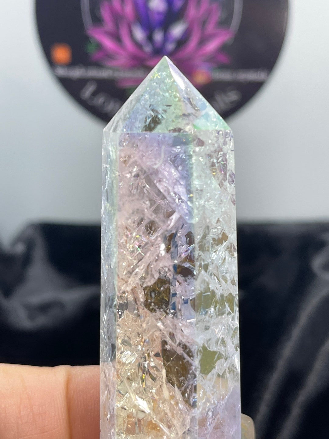 Crackled Angel Aura Quartz Tower 3 - Etsy