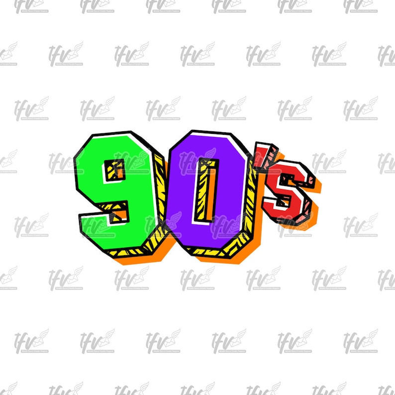 Retro 90s SVG 90s Font 90s Logo Vintage 90s Png I Love the - Etsy