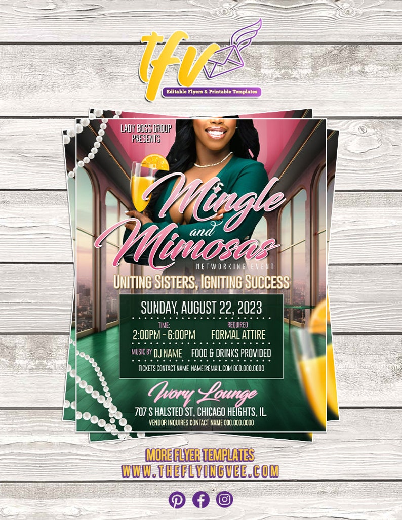 Mimosas Invitation Alpha Kappa Alpha Sorority Mimosa Party - Etsy