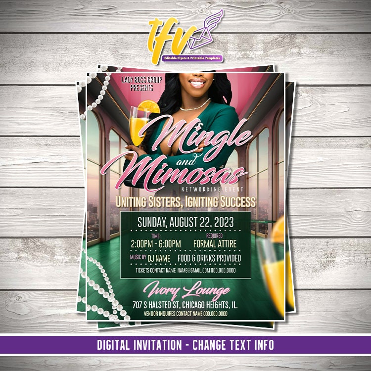 Mimosas Invitation, Alpha Kappa Alpha Sorority, Mimosa Party Invitation ...