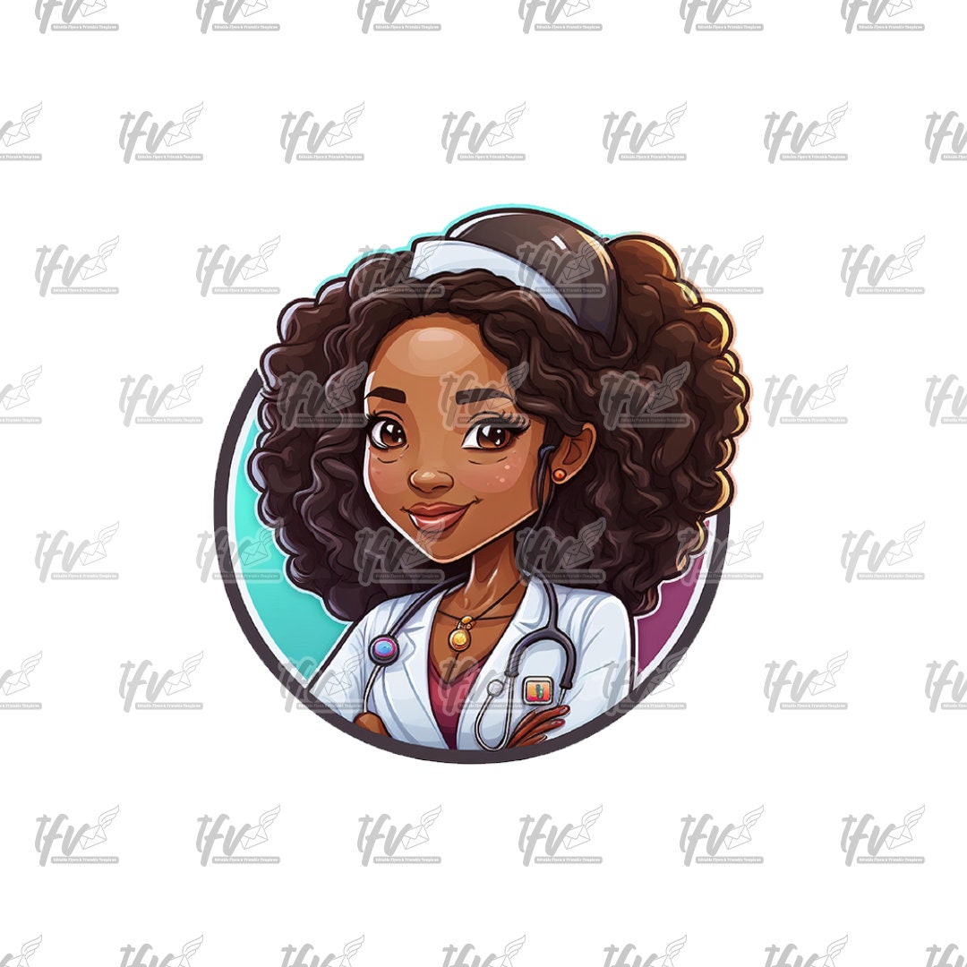 African American Doctor Clip Art, Black Woman Doctor, Healthcare ...