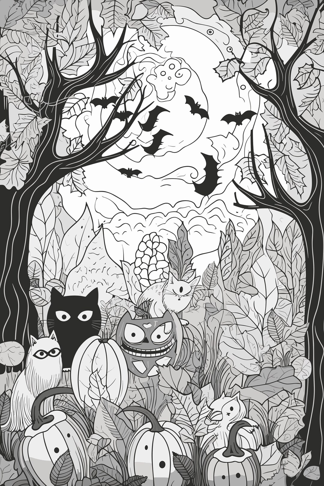 Monster Mash Coloring Sheet, Cute Halloween Coloring Sheet, Coloring ...