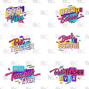 90s Teacher Svg Bundle, Best Teacher, 90s Summer Clip Art, Svg, Back to ...