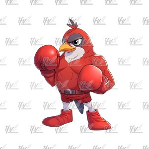 Boxing Bird, Cardinal Boxer, Cardinal Png, Red Bird Png, Red Robin ...