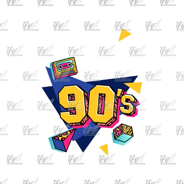 90s Font Style Art - Etsy