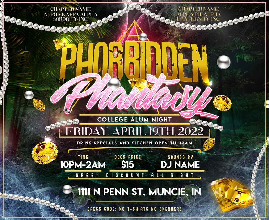 Digital Invitation Greek Party Flyer, Alpha Kappa Alpha Sorority Inc ...