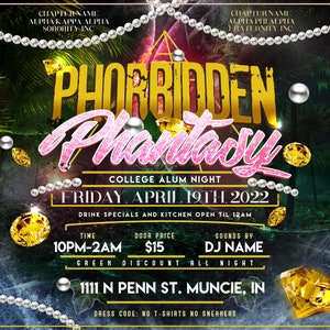 Digital Invitation Greek Party Flyer, Alpha Kappa Alpha Sorority Inc ...