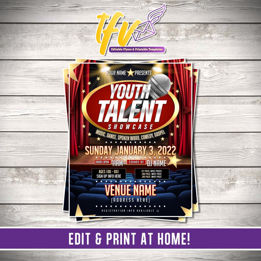 Talent Show Poster Handmade