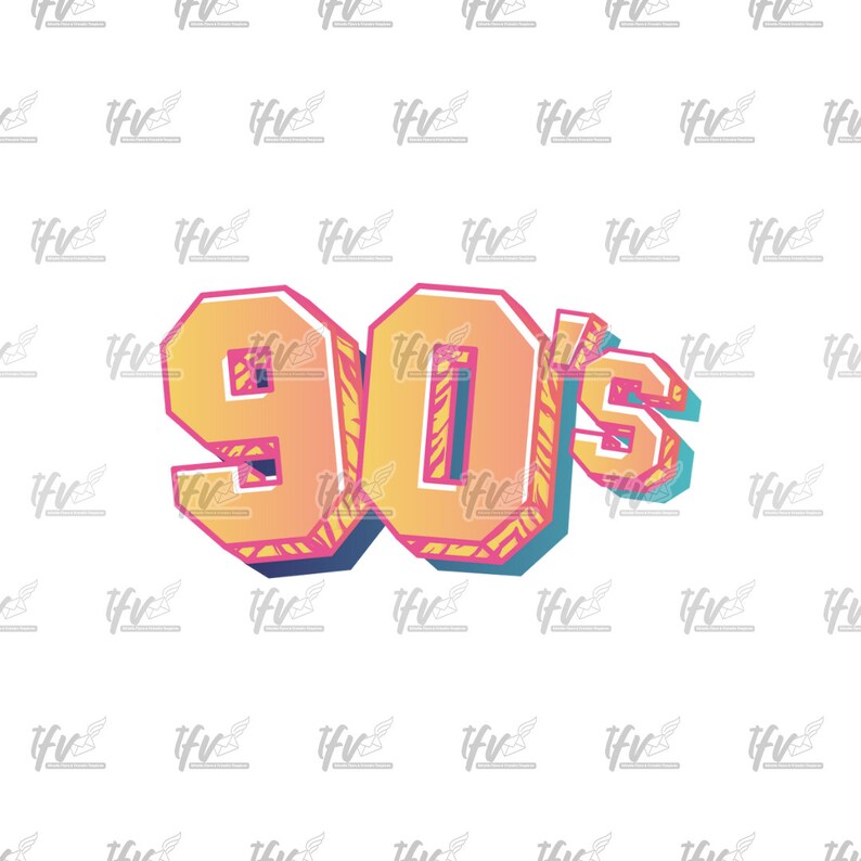 Retro 90s SVG 90s Font 90s Logo Vintage 90s Png I Love the - Etsy