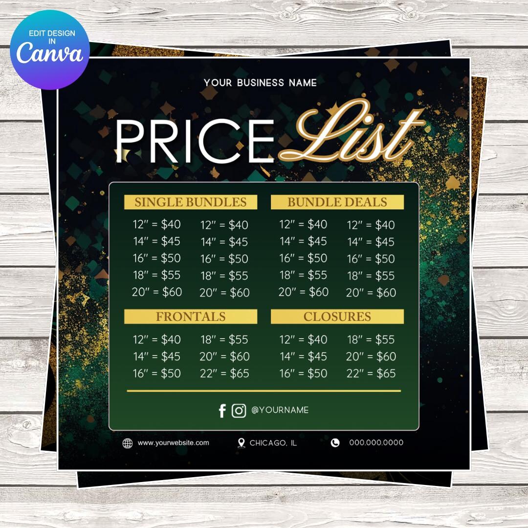 Price List, Booking Flyer, Winter Appointments Ad, Editable Canva Design, MUA Promo Template ...