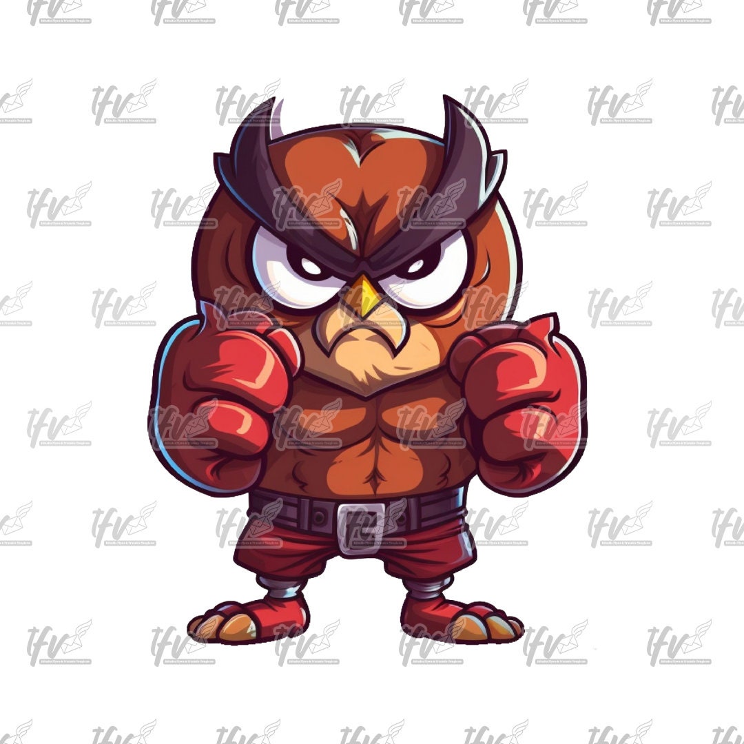 Night Owl Png, Boxing Png, Boxer Png, Boxer Clip Art, Boxing Owl ...