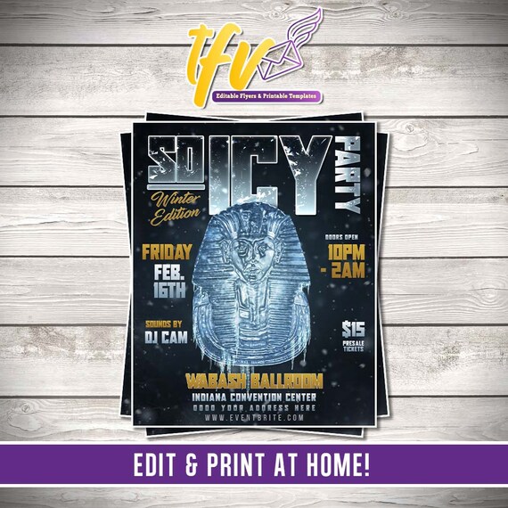 Digital Invitation Alpha Phi Alpha Party Flyer so Icy Party - Etsy