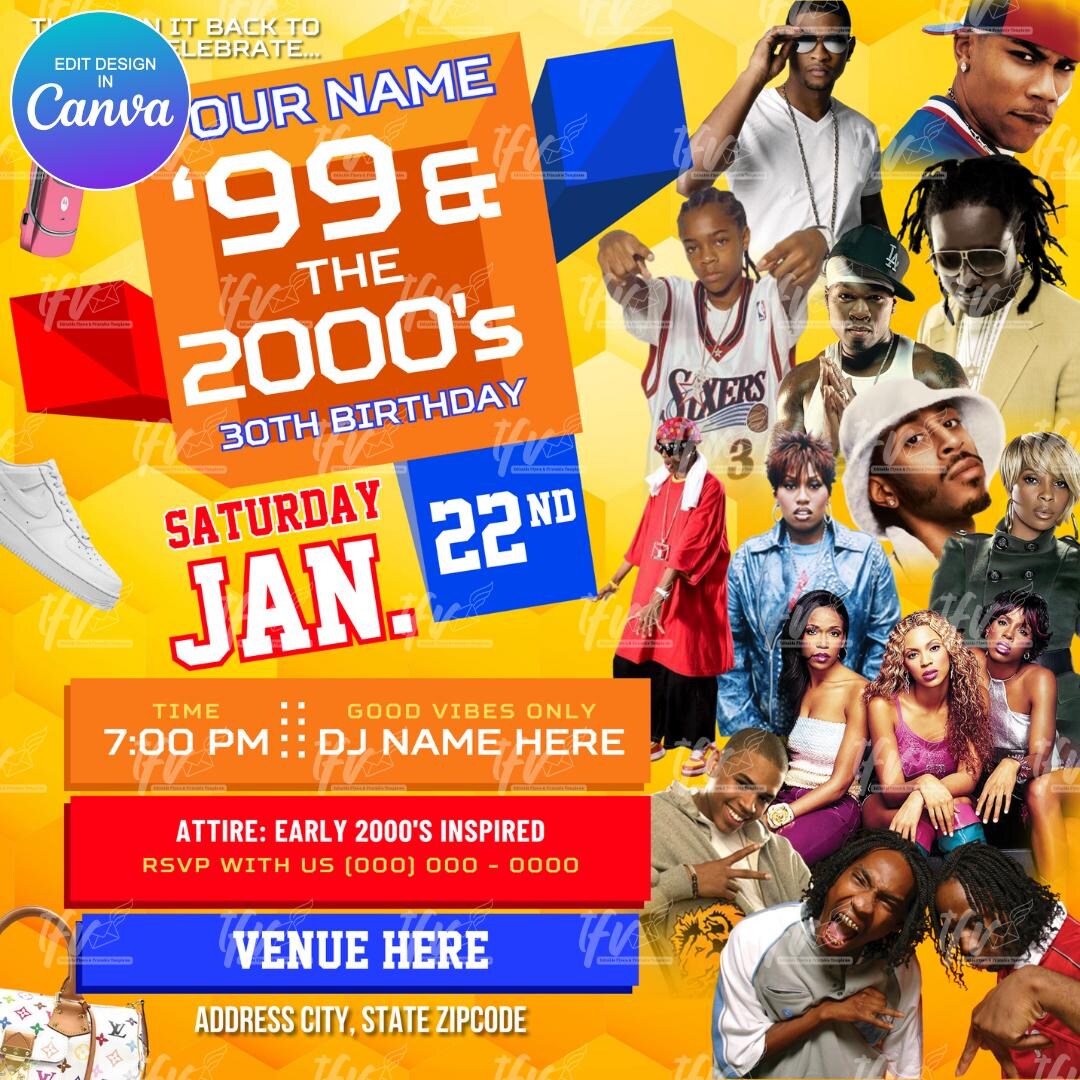 106 and Park Flyer, 2000s Party Decorations, 106 & Park, 2000s Party ...