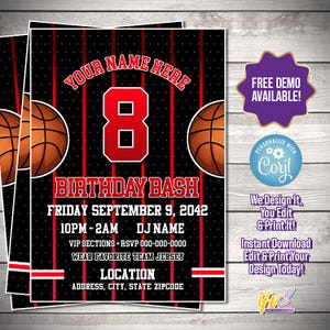 Jordan Invitation, Jordan Year Invitation, Jersey Invitation, Jordan ...