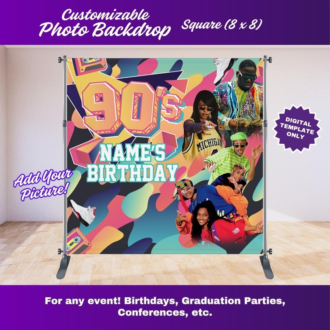 90s Party Backdrop, 90's Party Backdrop, 90s Party Decorations, 90s ...